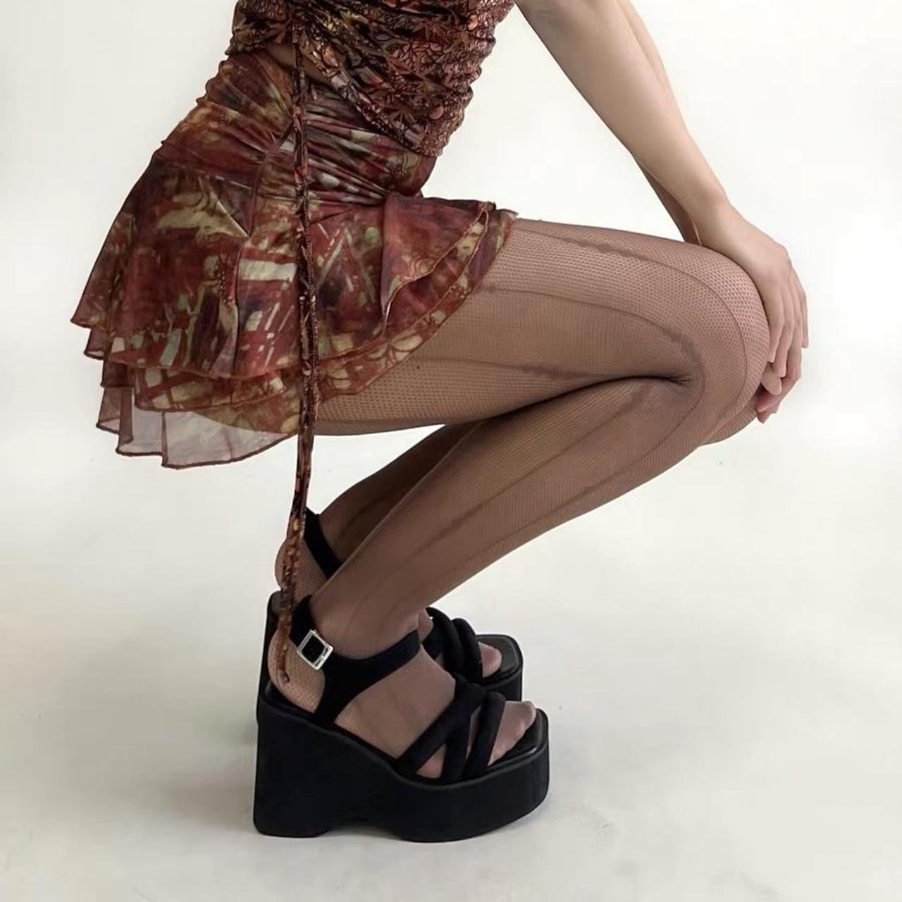 brown striped print tights Size 8-10 Brand new - Depop