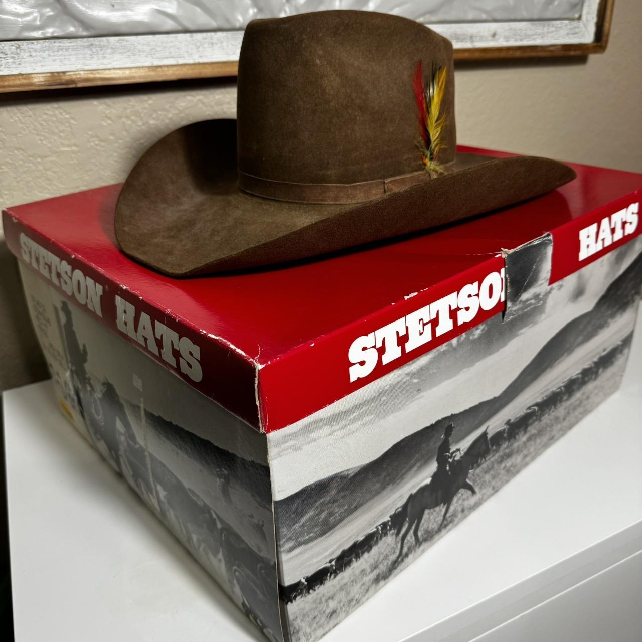 Vintage Stetson Cowboy hat with box All sales... - Depop