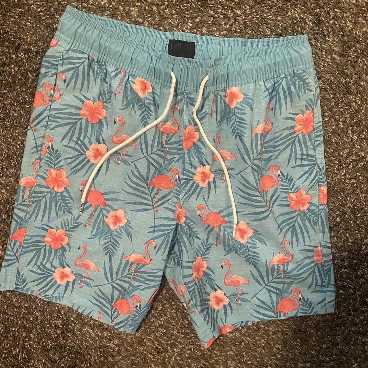 Blue Flamingo VALOR Swim Trunks - Barley Worn (With... - Depop