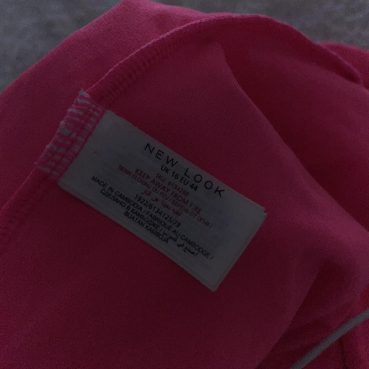 Neon Pink Low Back Checkered Swimsuit one... - Depop