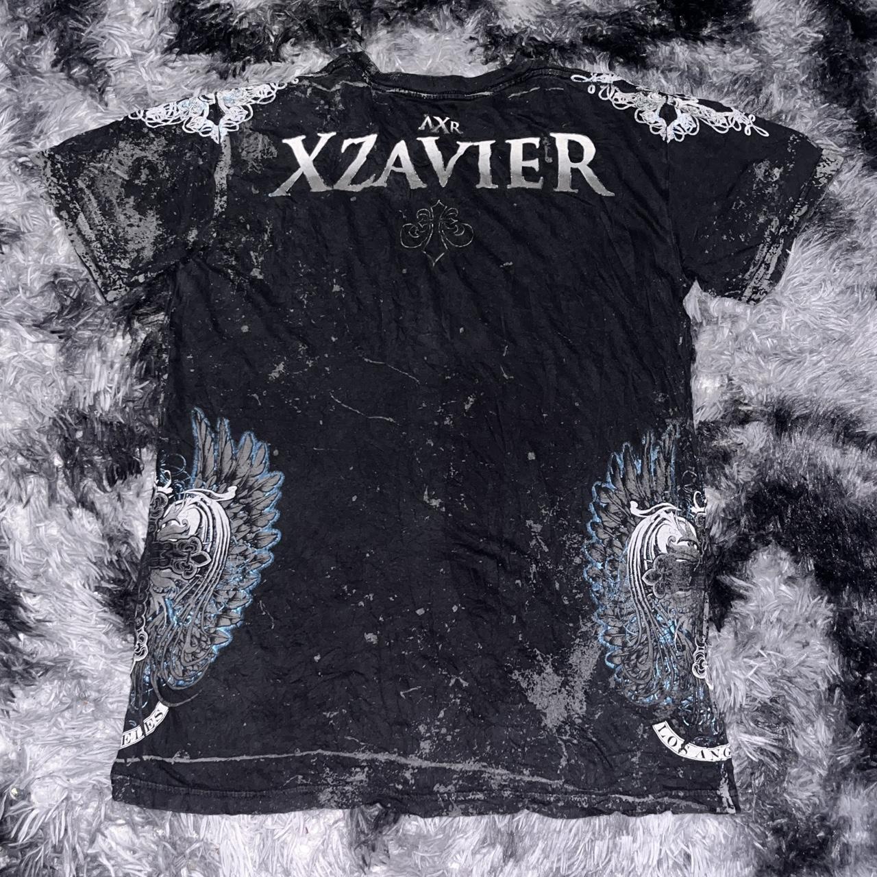 Xzavier front and back print with text y2k Normal... - Depop