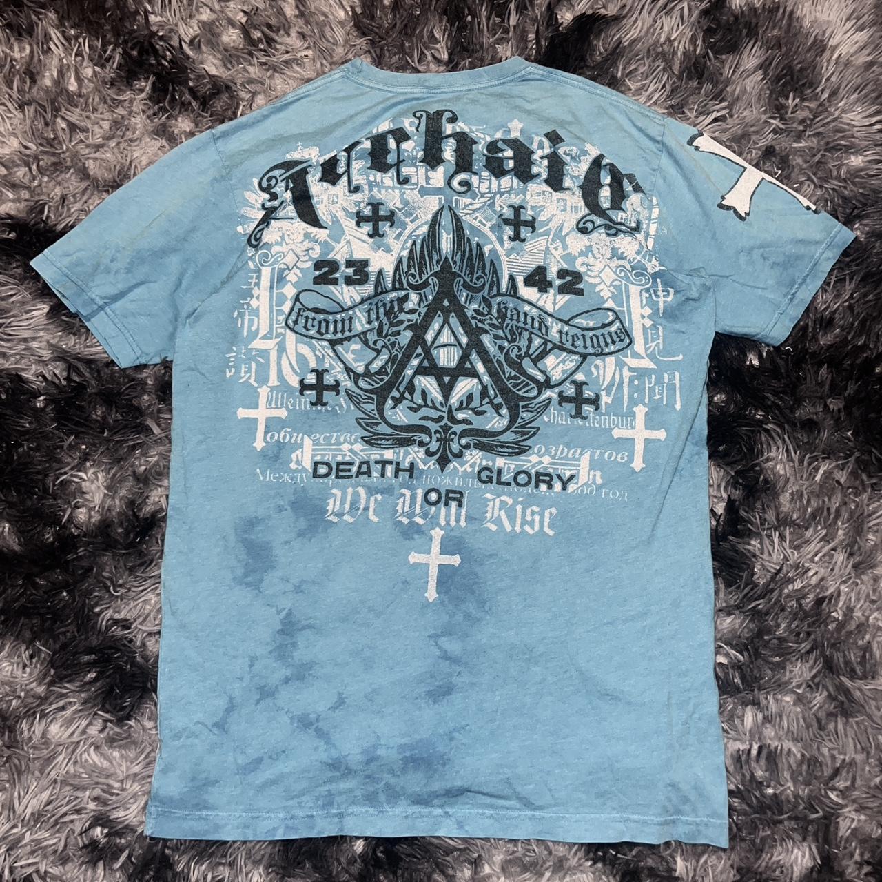 First pic is back of shirt Archaic by Affliction... - Depop