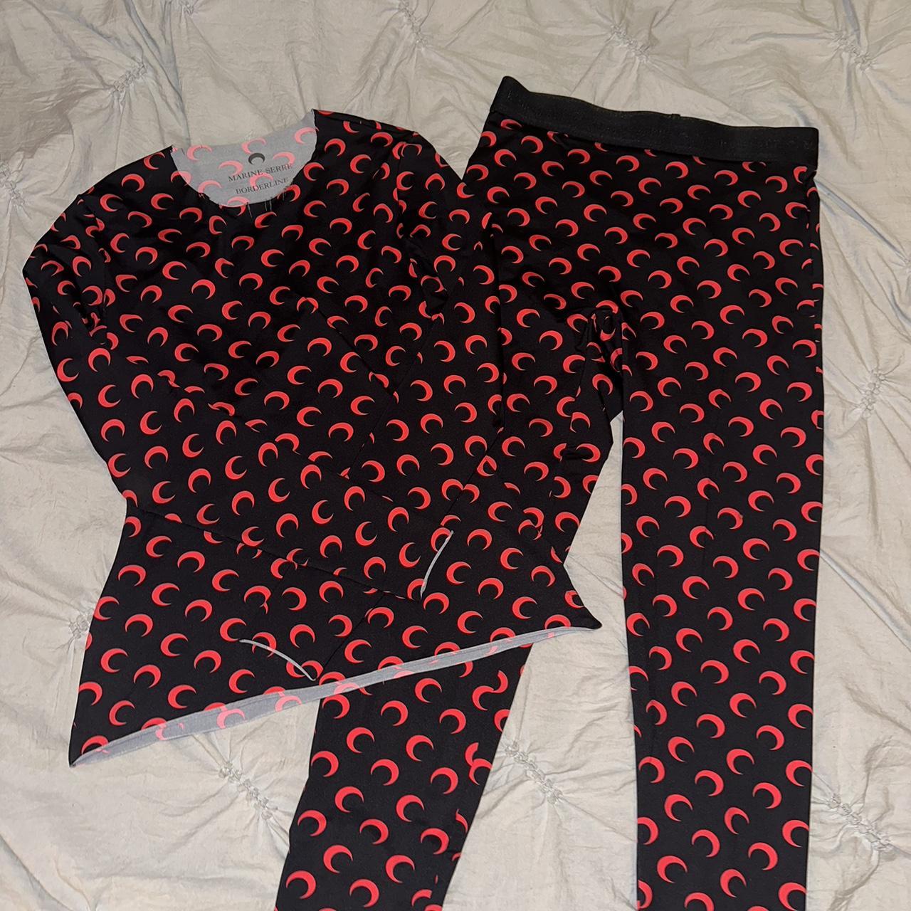 Marine Serre Black and red moon set Worn once... - Depop