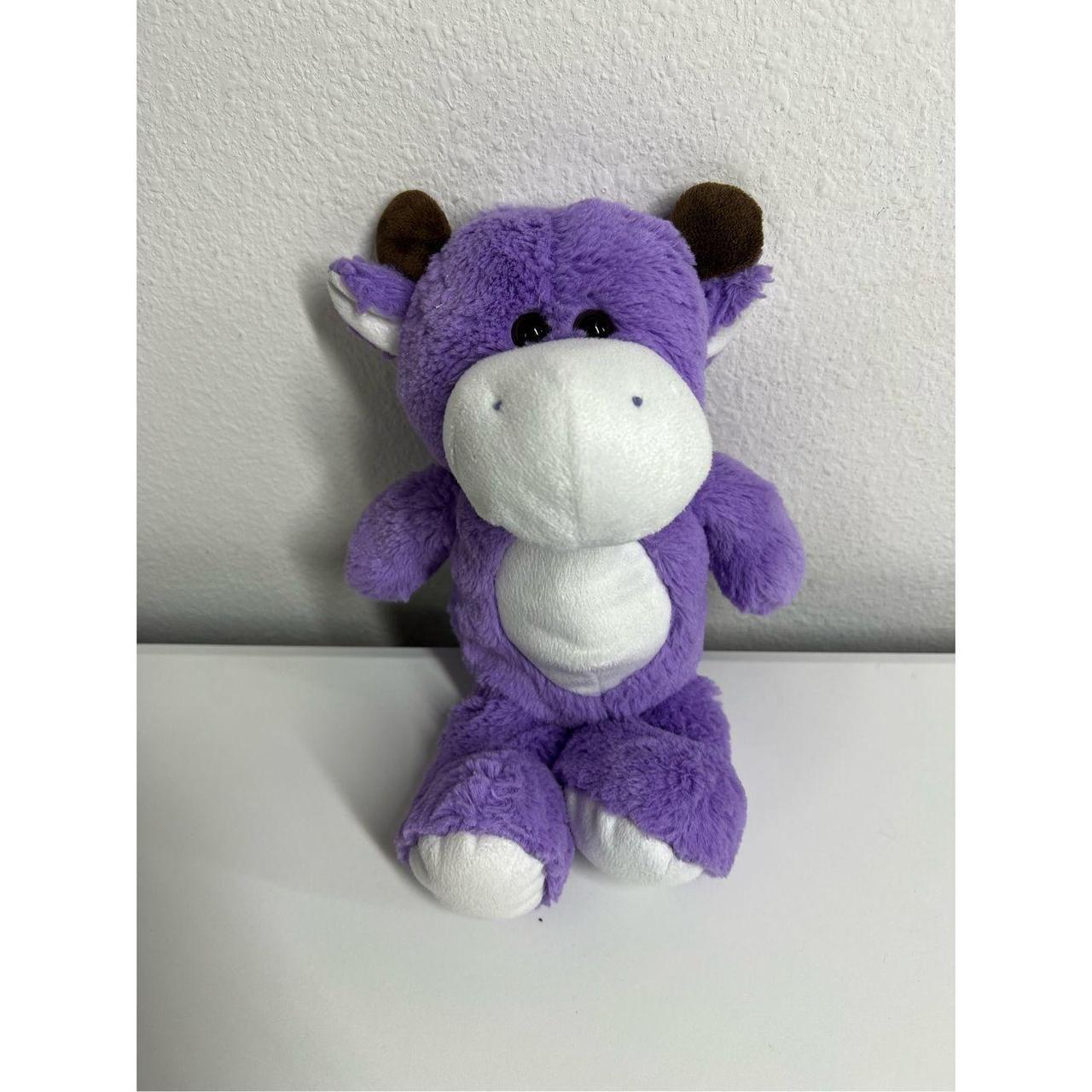 Plush Purple White Cow Bull Stuffed Animal - Depop