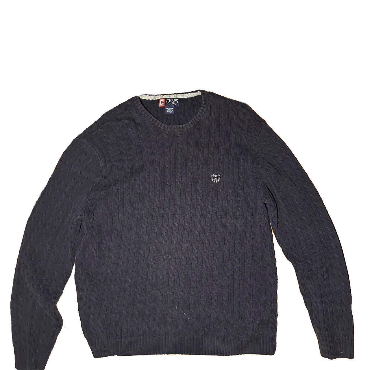 Navy Blue Chaps Sweater Amazing Quality Size... - Depop