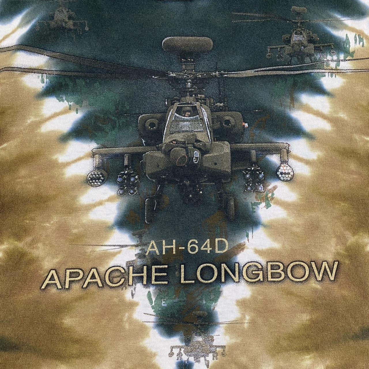 Vintage 90s Liquid Blue Apache Longbow tie dye... - Depop