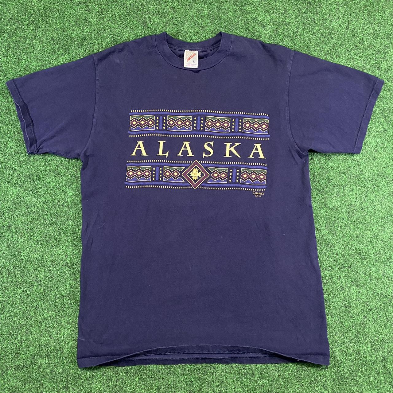 1993 Alaska puff print tourist tshirt size L Clean... - Depop