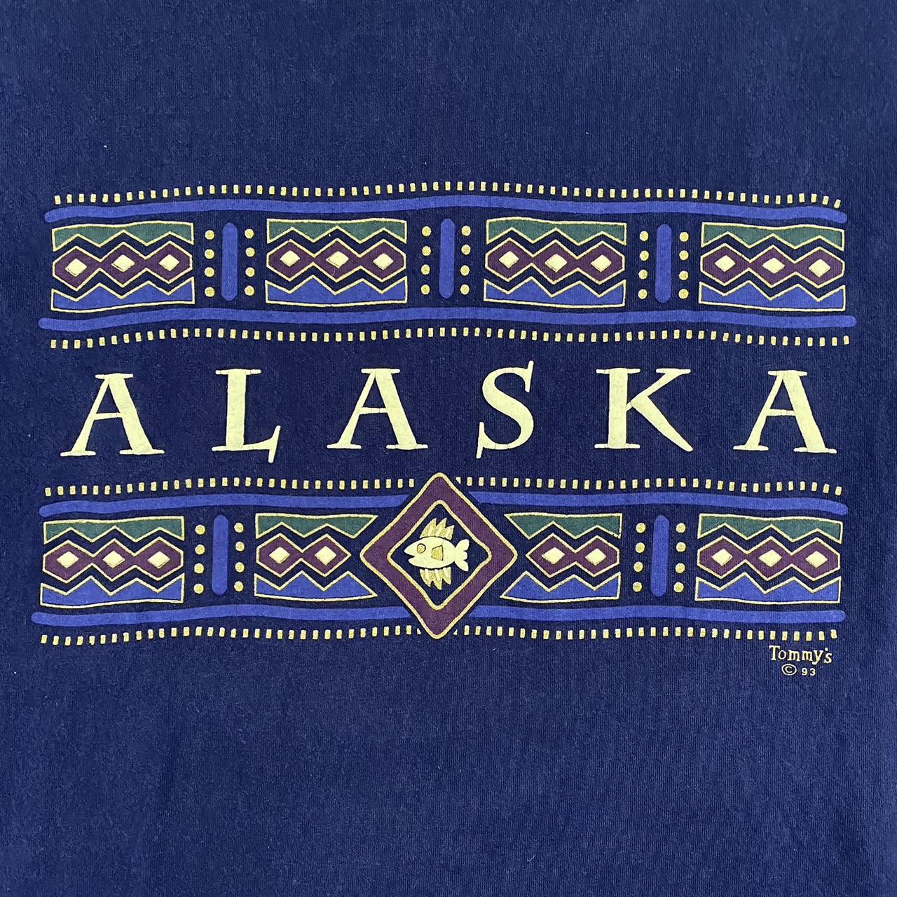 1993 Alaska puff print tourist tshirt size L Clean... - Depop