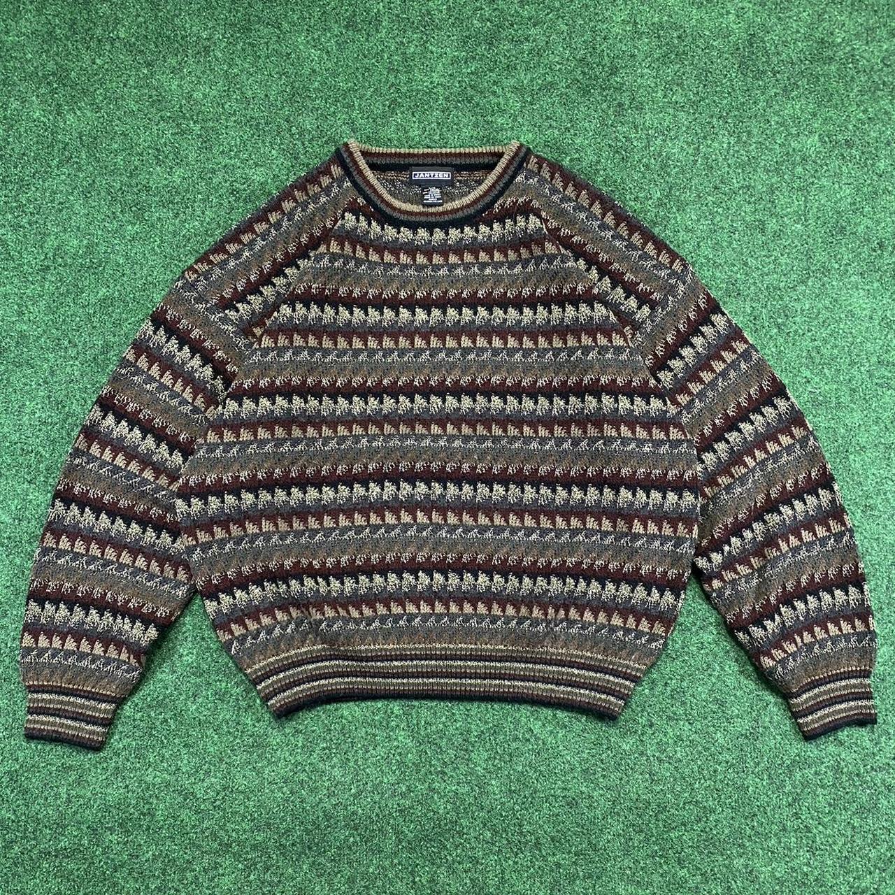 Jantzen acrylic cool knit sweater size L Very clean,... - Depop