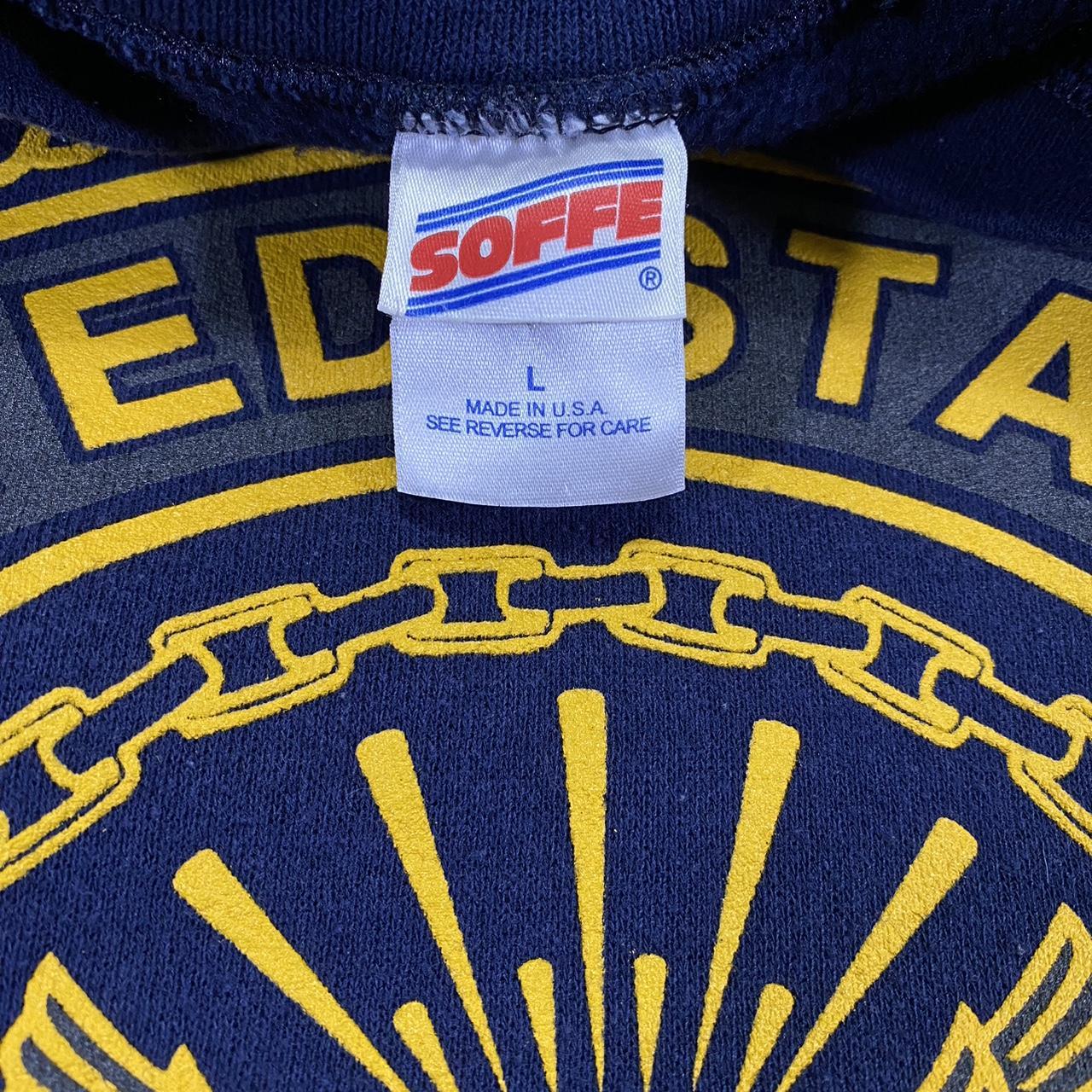 90s US Navy reflective sweatshirt size L on a soffe... - Depop