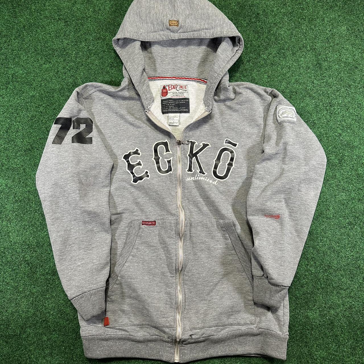 2000s Ecko unlimited zip up hoodie size... - Depop