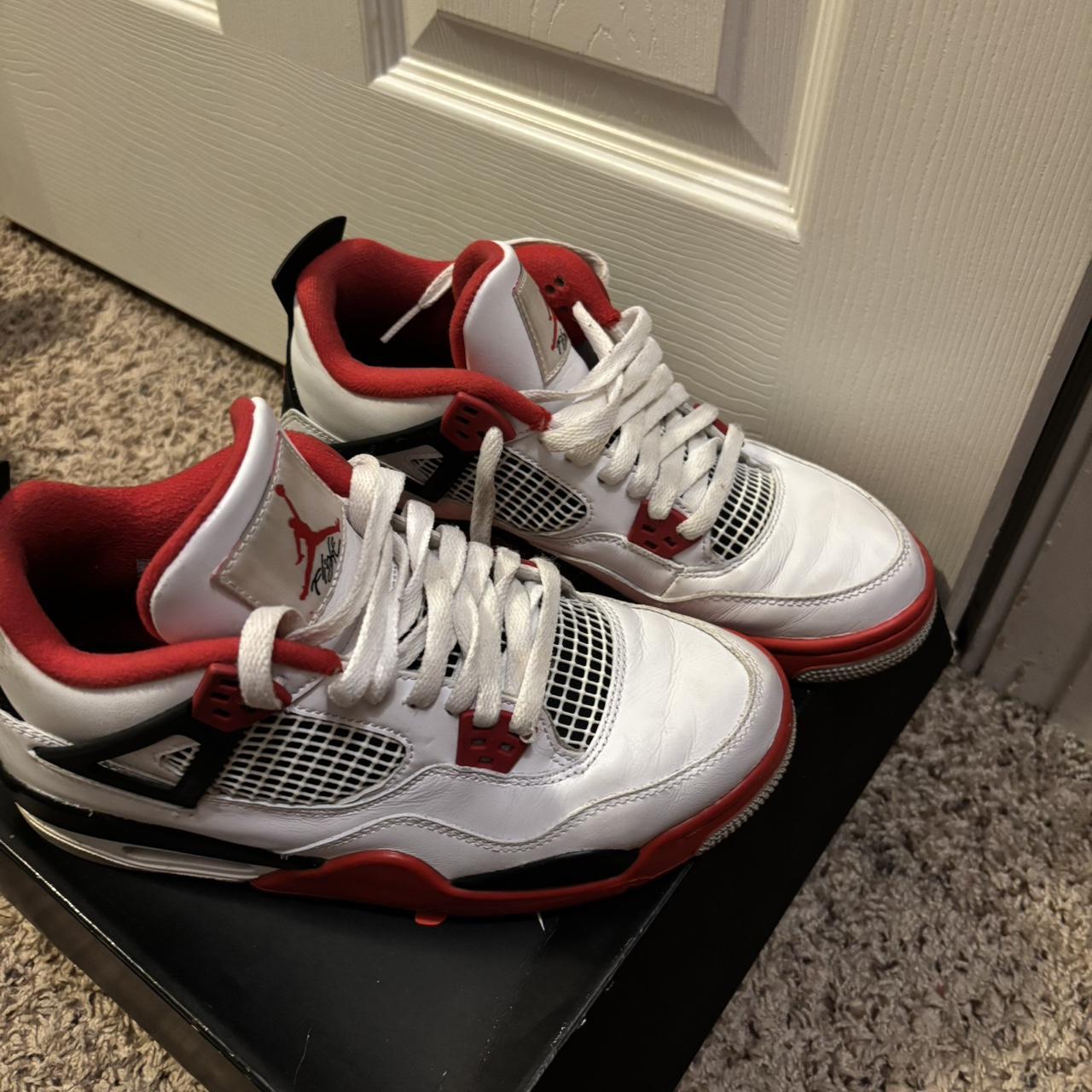 Fire Red Jordan 4s Retro Worn in years Fair... | Depop