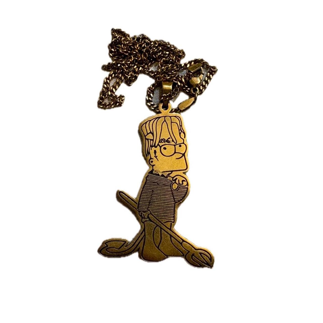 Lil Peep Hellboy x Bart Simpson Gold... | Depop