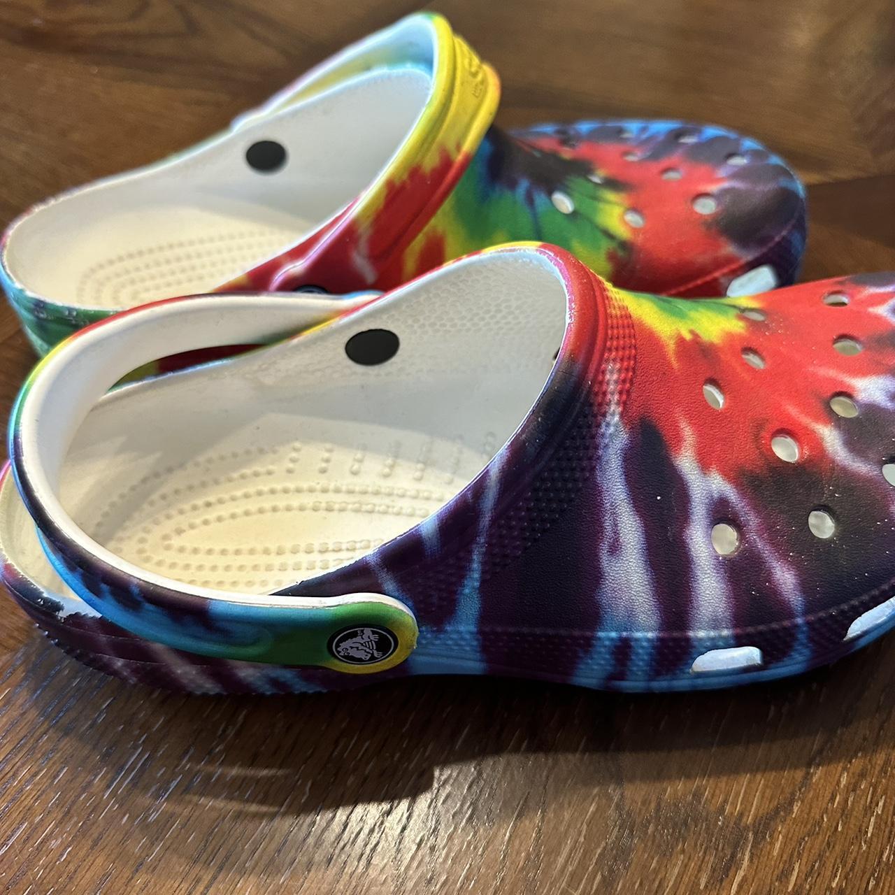 Rainbow crocs -men’s 8, ladies 10 - Depop