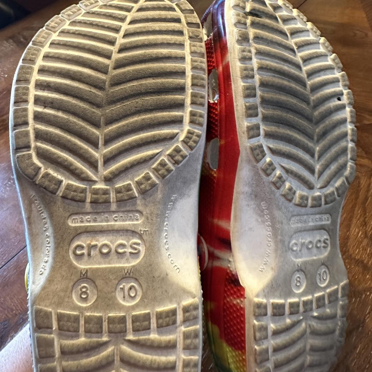 Rainbow crocs -men’s 8, ladies 10 - Depop