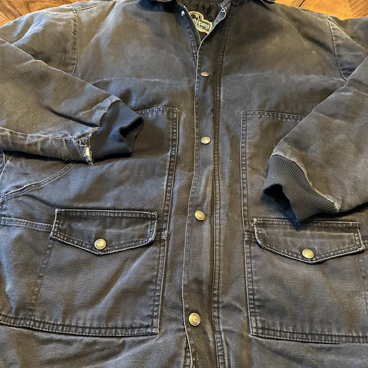 Vintage distressed chore coat “carhartt style” work... - Depop