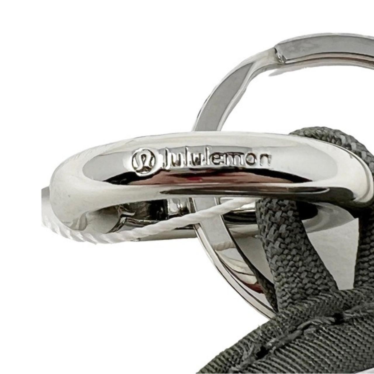 LULULEMON Logo Bag Charm / Key Chain Silver / Grey... - Depop