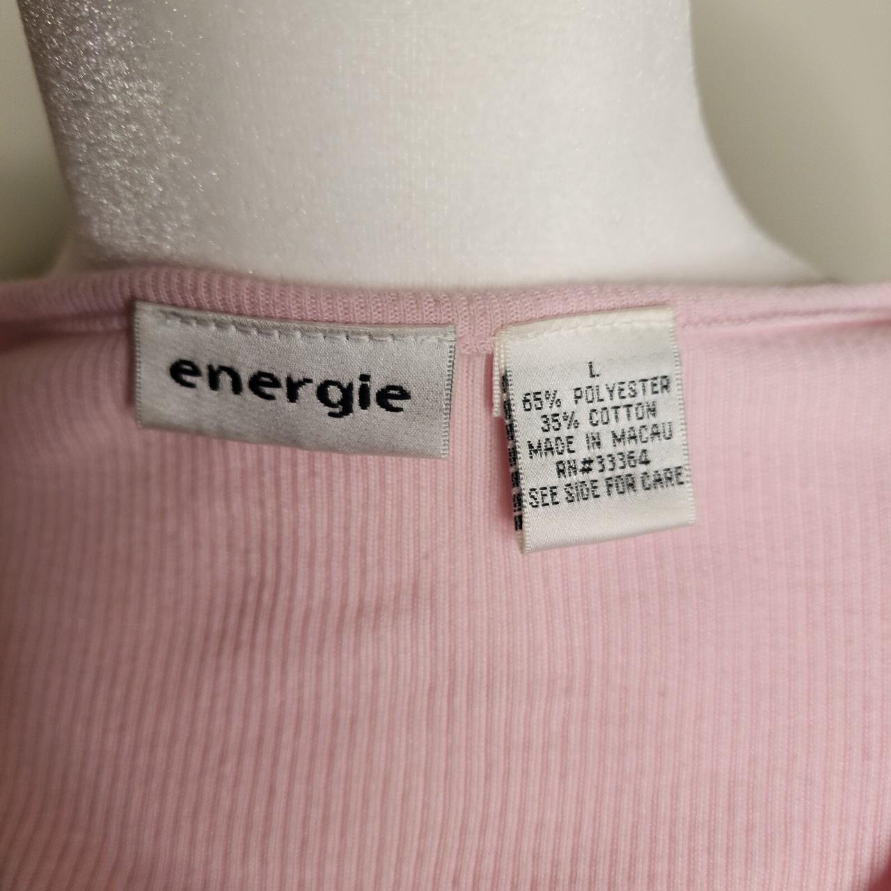 Energie Women's White and Pink Blouse | Depop