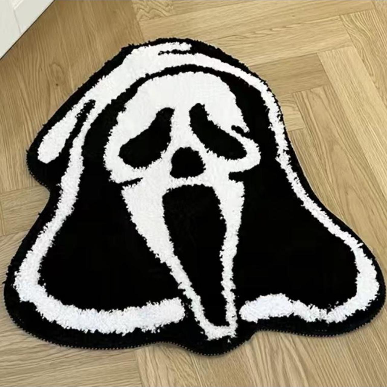 ghostface rug measures to about 55cm x 59cm - Depop