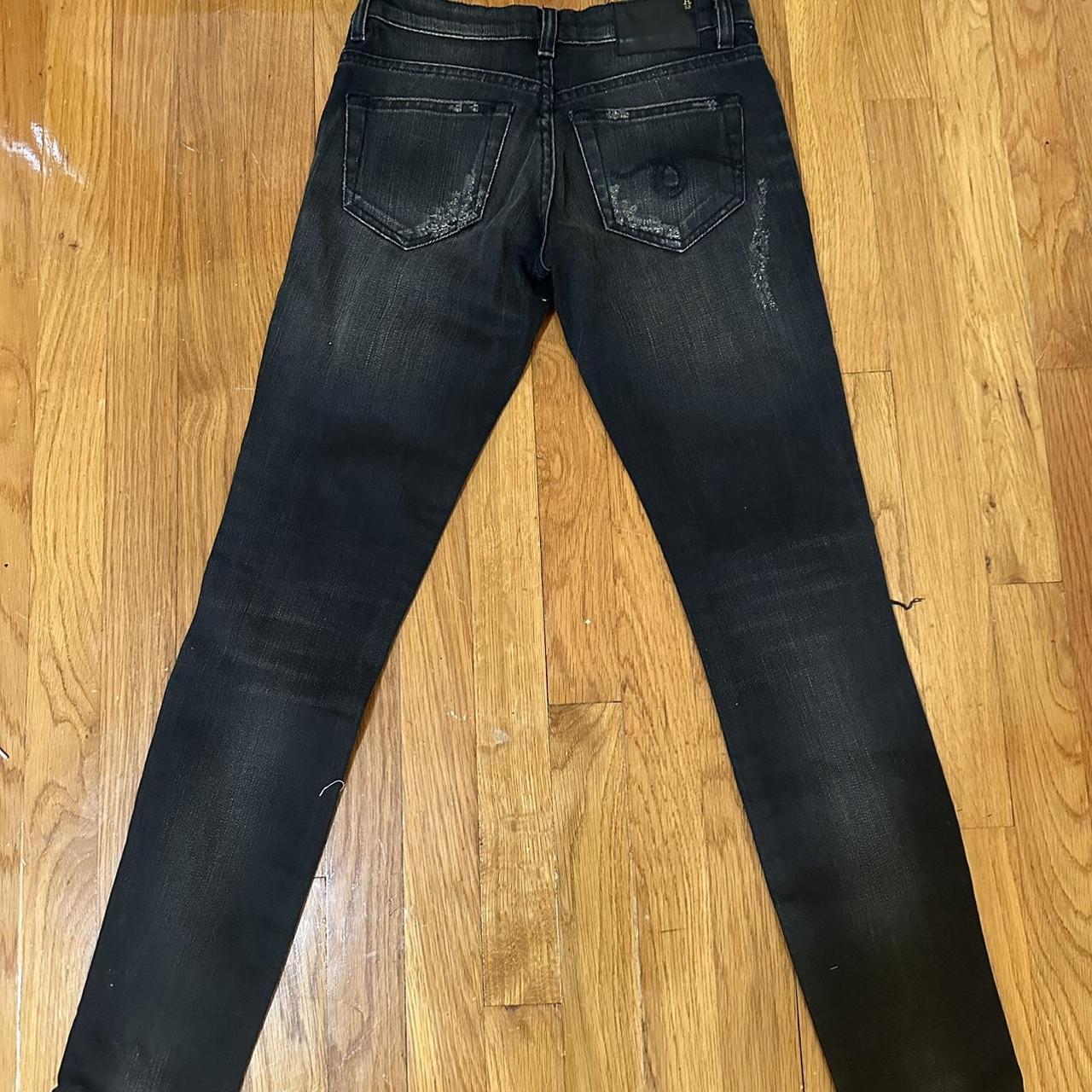Black slightly ripped jeans - Depop