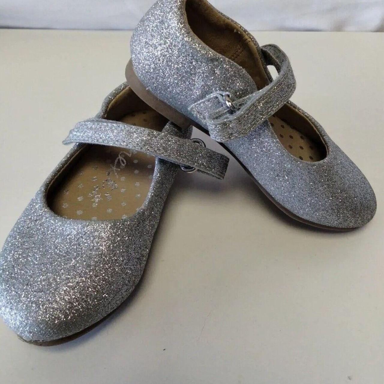 next Girls Shoes baby Size 5 grey glitter Next... - Depop