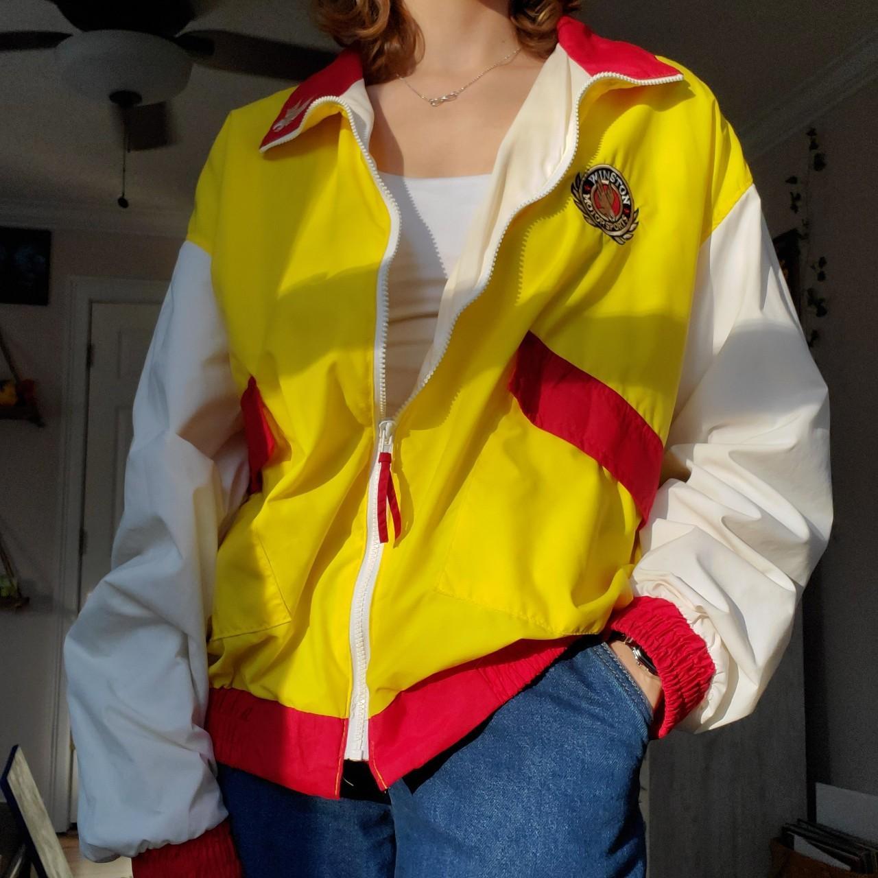 Vintage yellow Winston Motorsports jacket good... - Depop