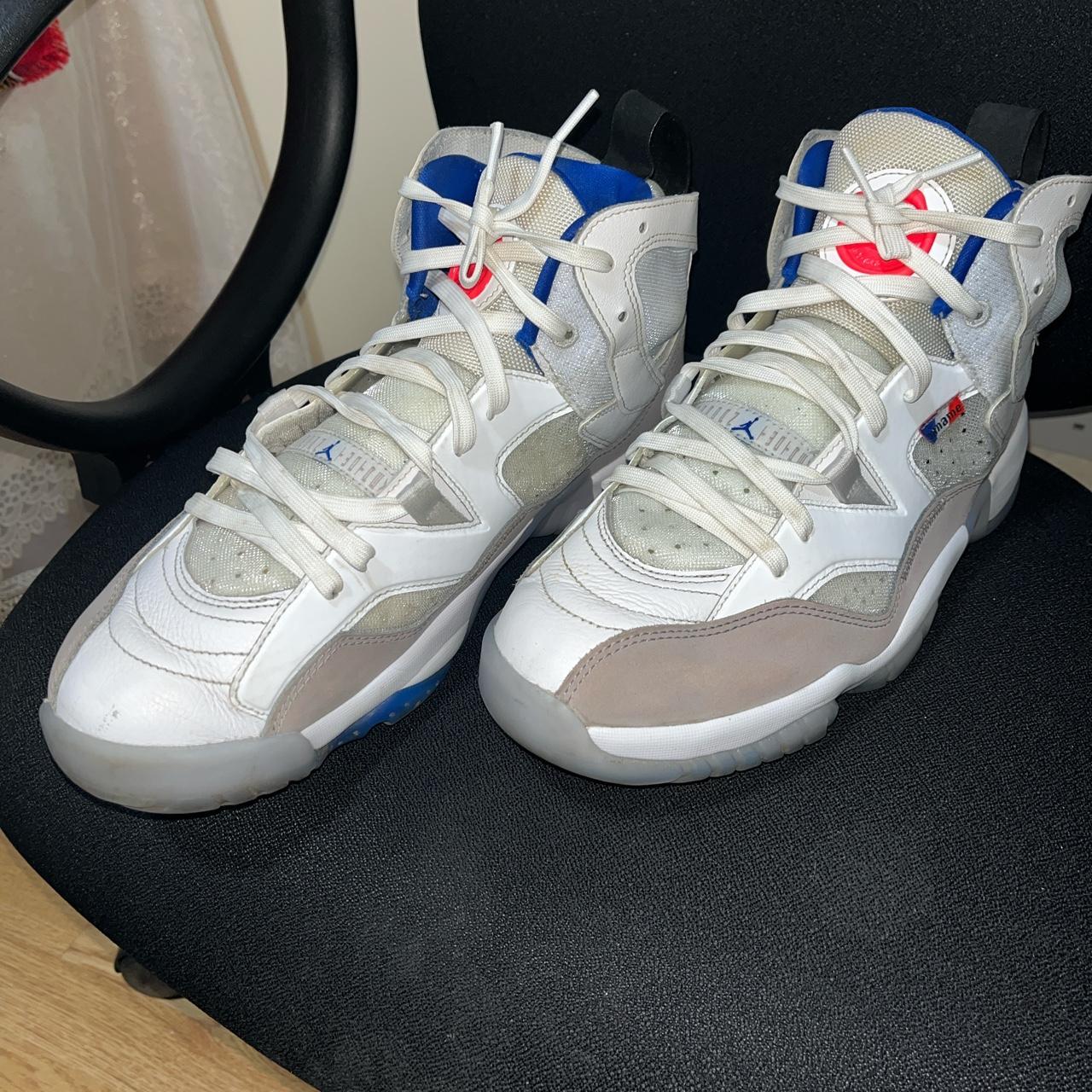 Air Jordan JumpMan two trey PSG white trainers Size... - Depop