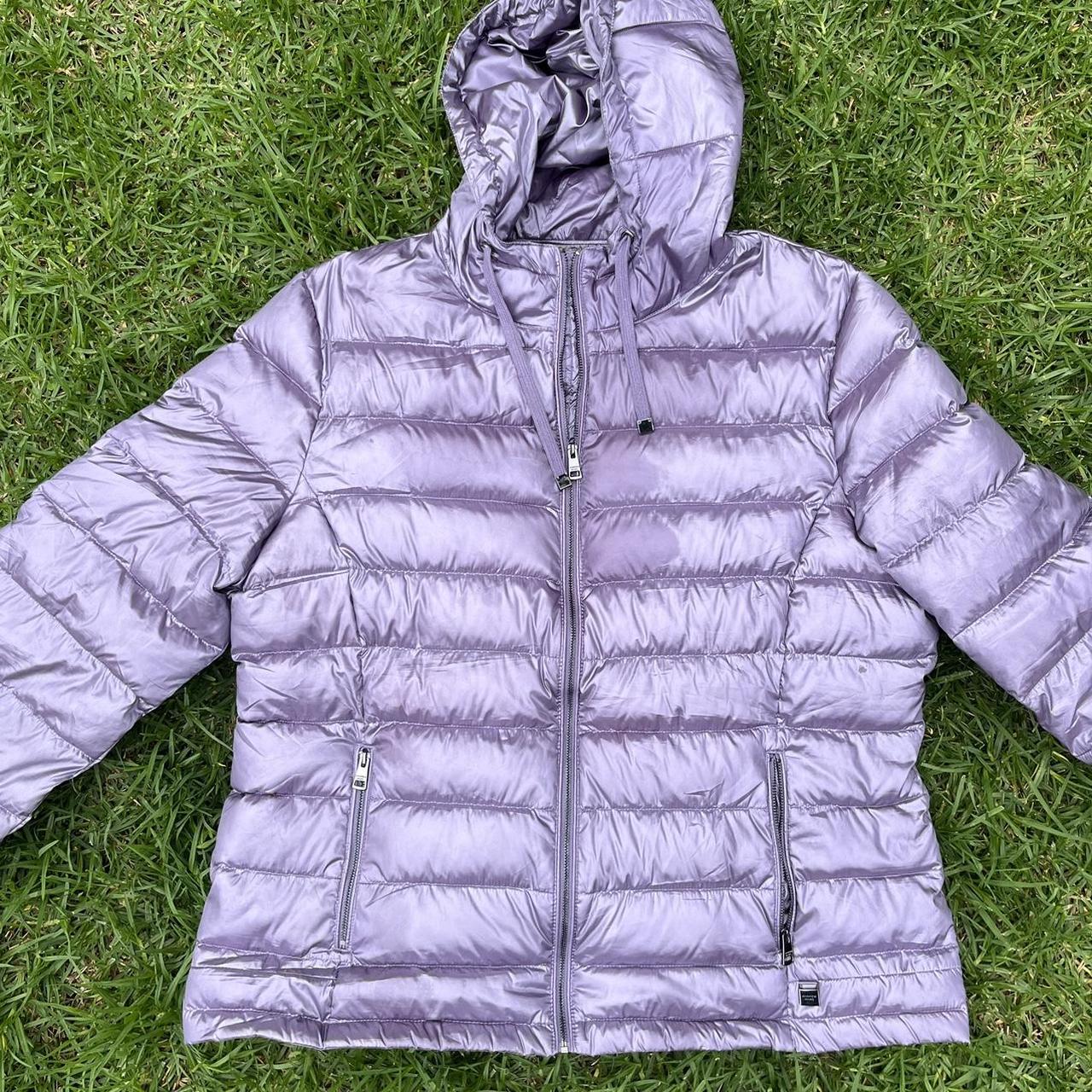 Andrew Marc purple puffer jacket XXL in great... - Depop
