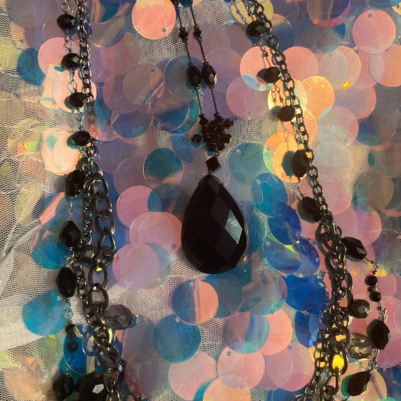 Black Sarausky crystal necklace