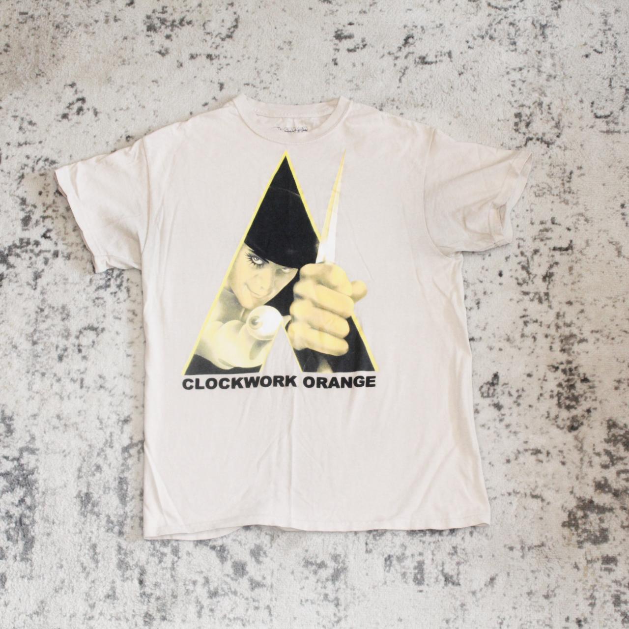 Clockwork Orange Graphic Tee | Vintage | Cream | Small - Depop
