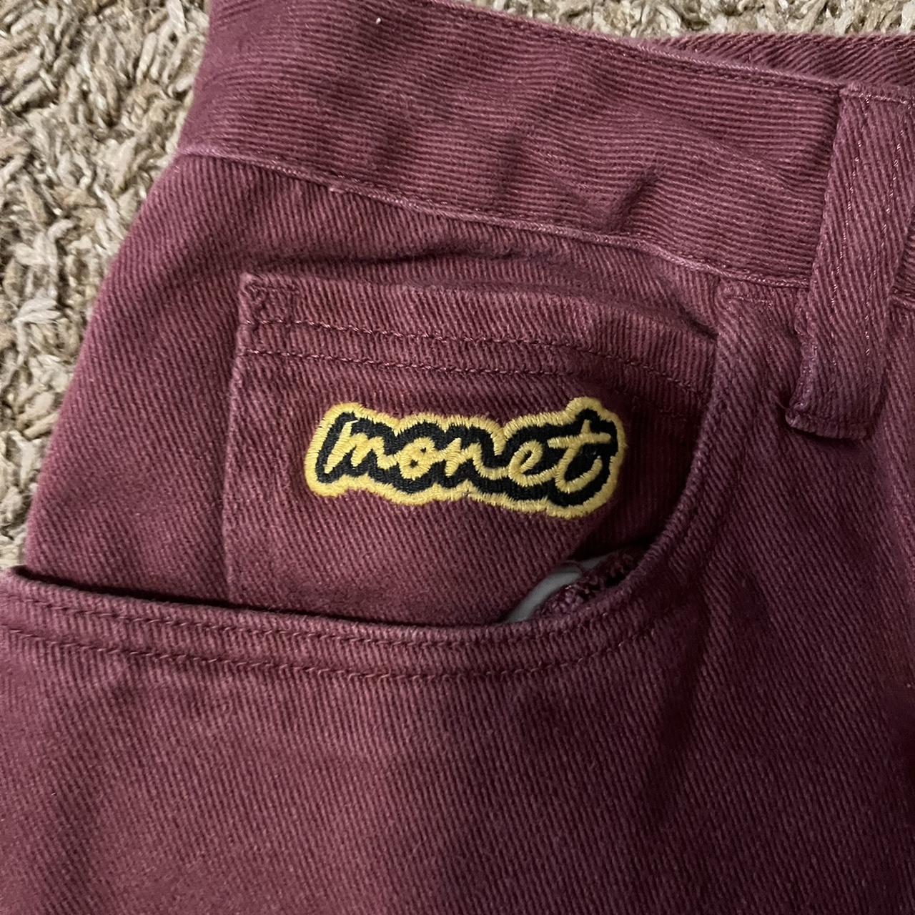 •Monet baggy jeans •Sick burgundy color •Lace up... - Depop