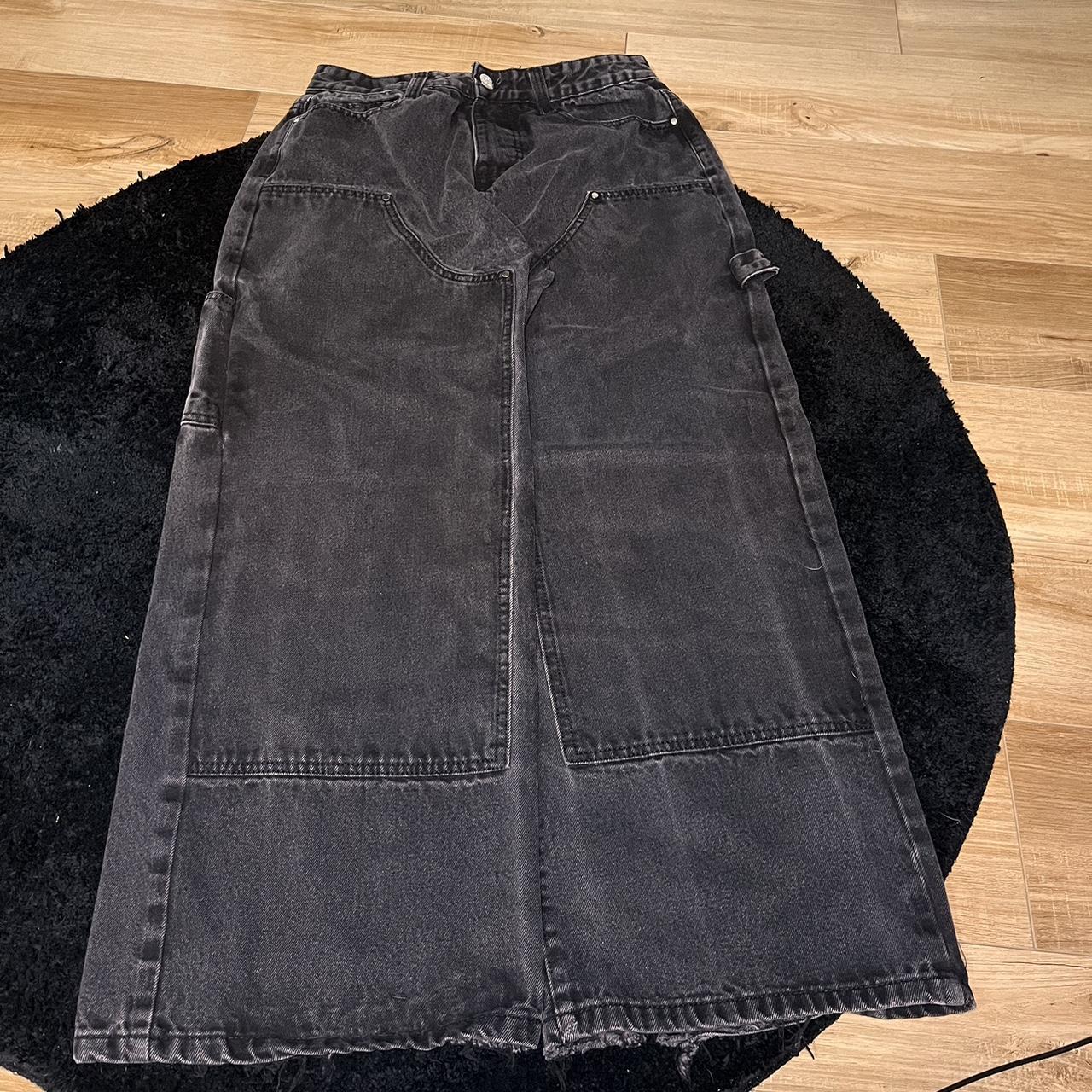 Nickitten Skater baggy Black Double Knee Jeans Size... - Depop