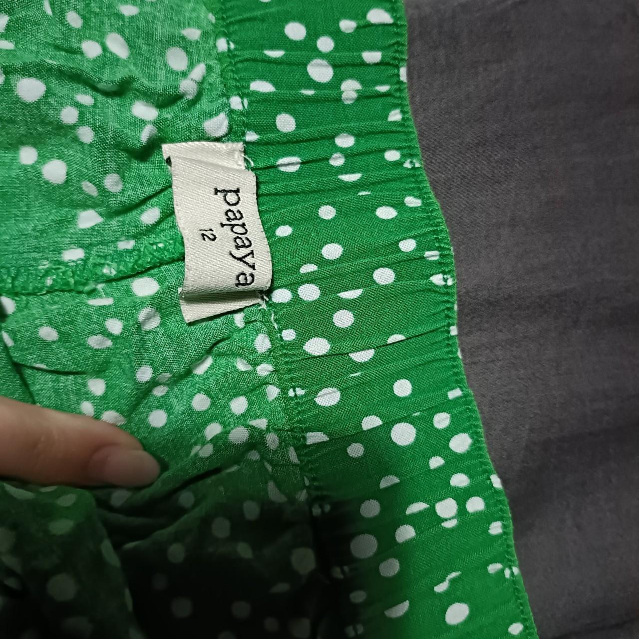 Vivid green spotted shorts perfect for the beach and... - Depop