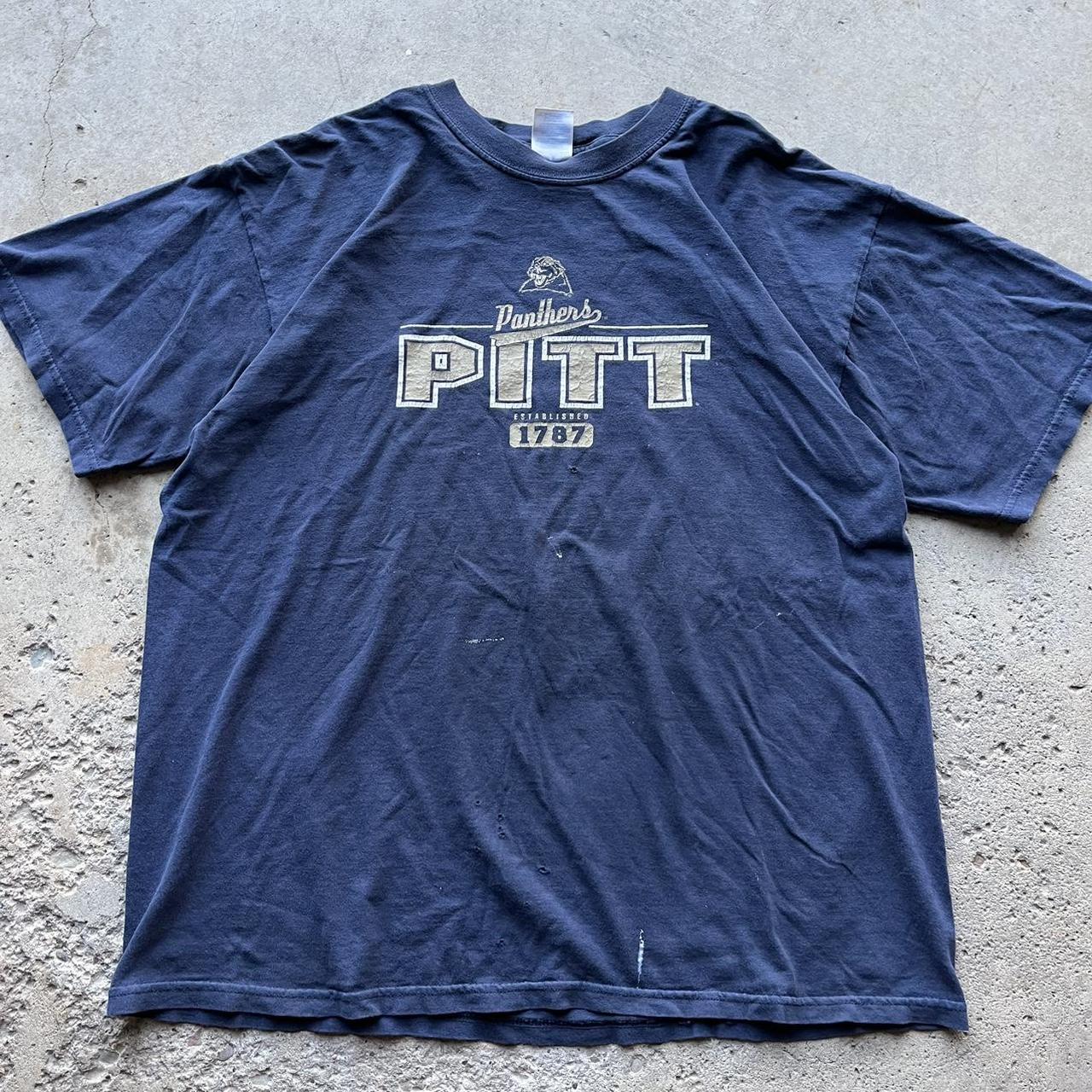 Vintage thrashed and stained pitt shirt Any... | Depop