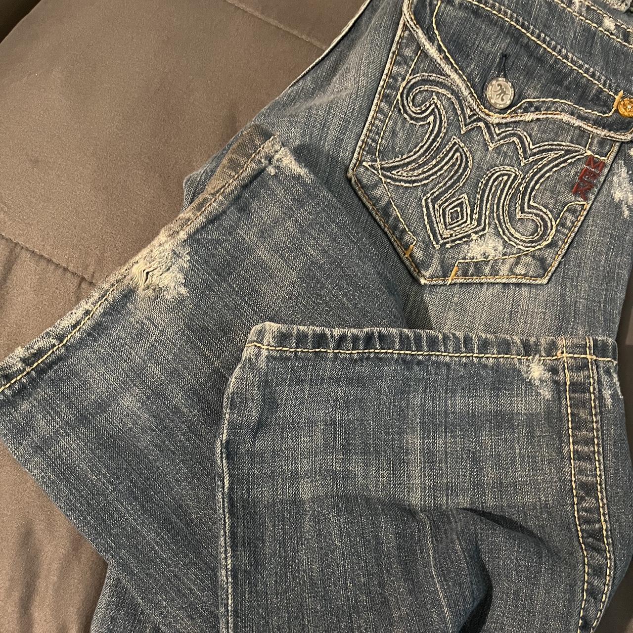 MEK DENIM USA jeans - size 30/34 Nice design jeans... - Depop