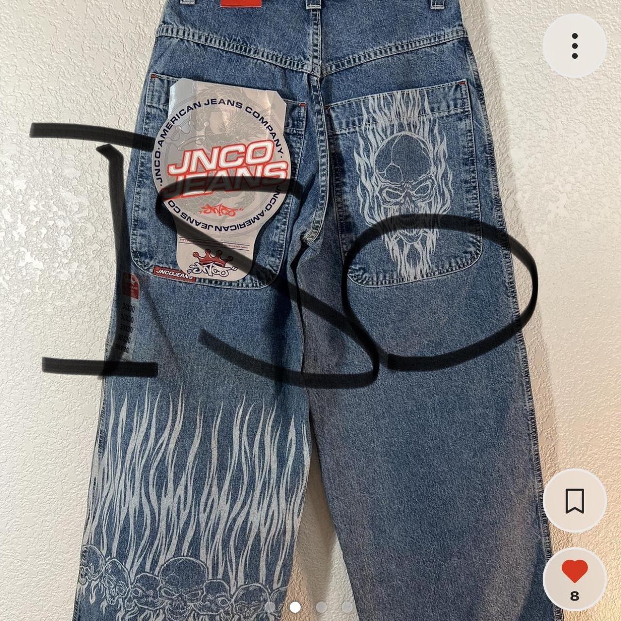 ISO jnco flaming skull pair in any size Will pay or... - Depop