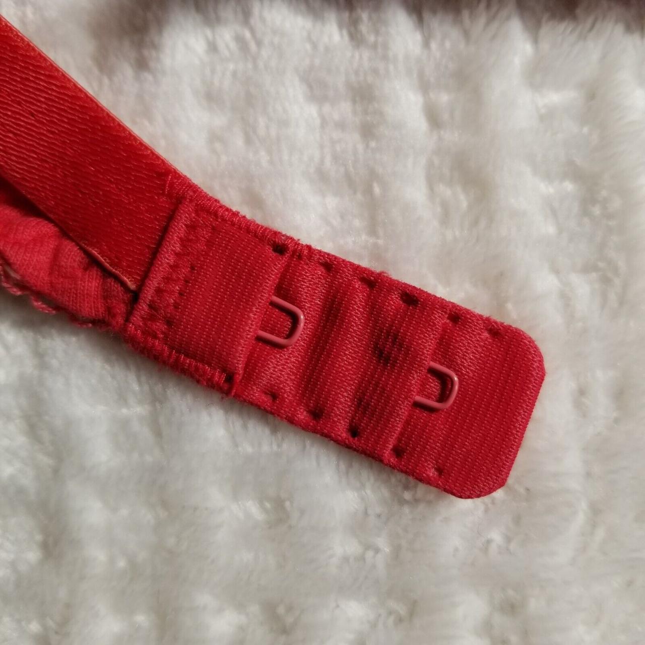 Women Size 30B Sexy Red Floral Embroidered Flirty... - Depop