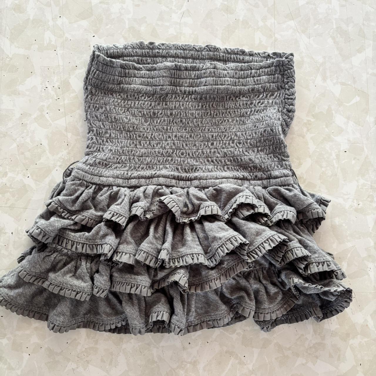 2010s vintage abercrombie gray tube top | Depop