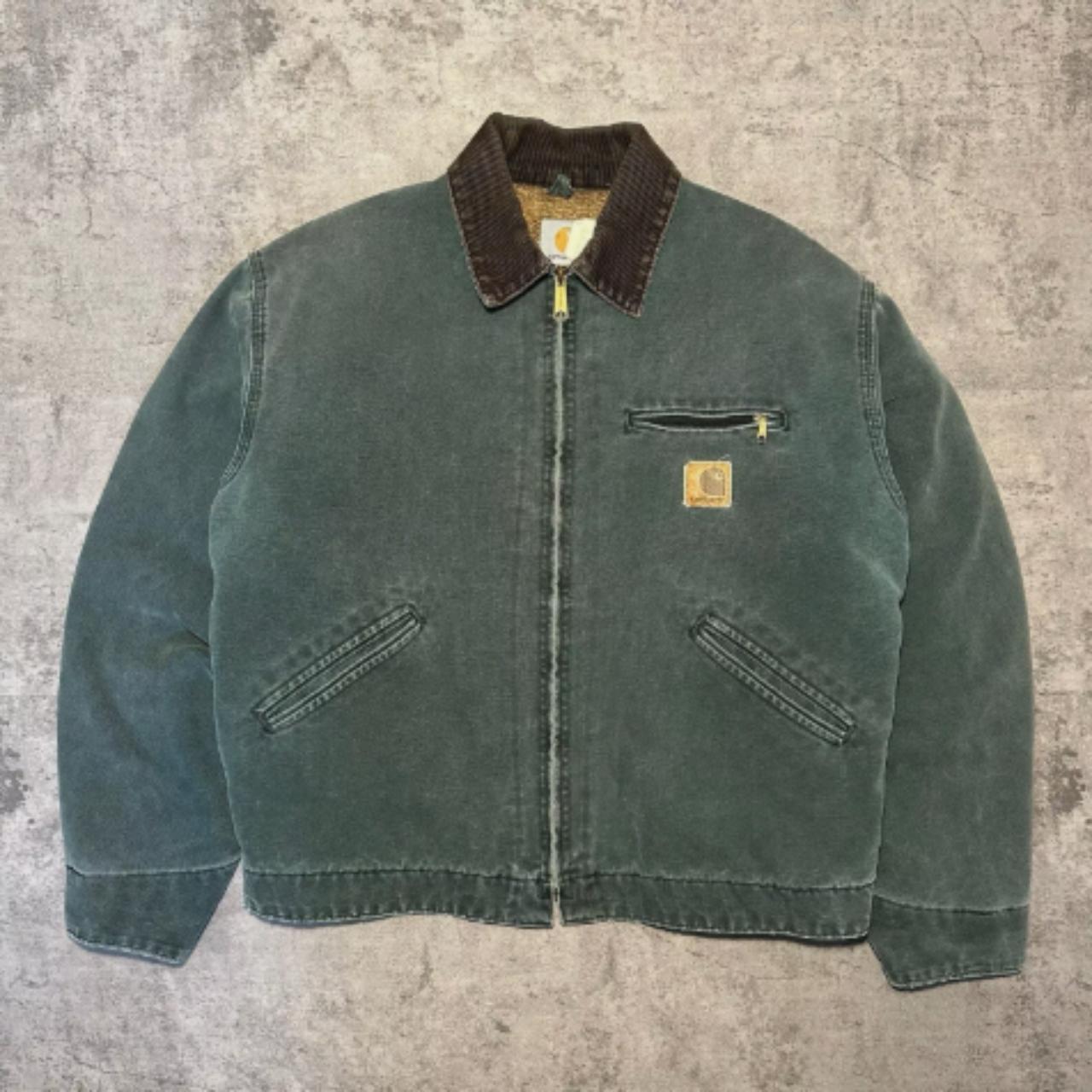 J43 HTG Carhartt Detroit Jacket medium vintage... - Depop