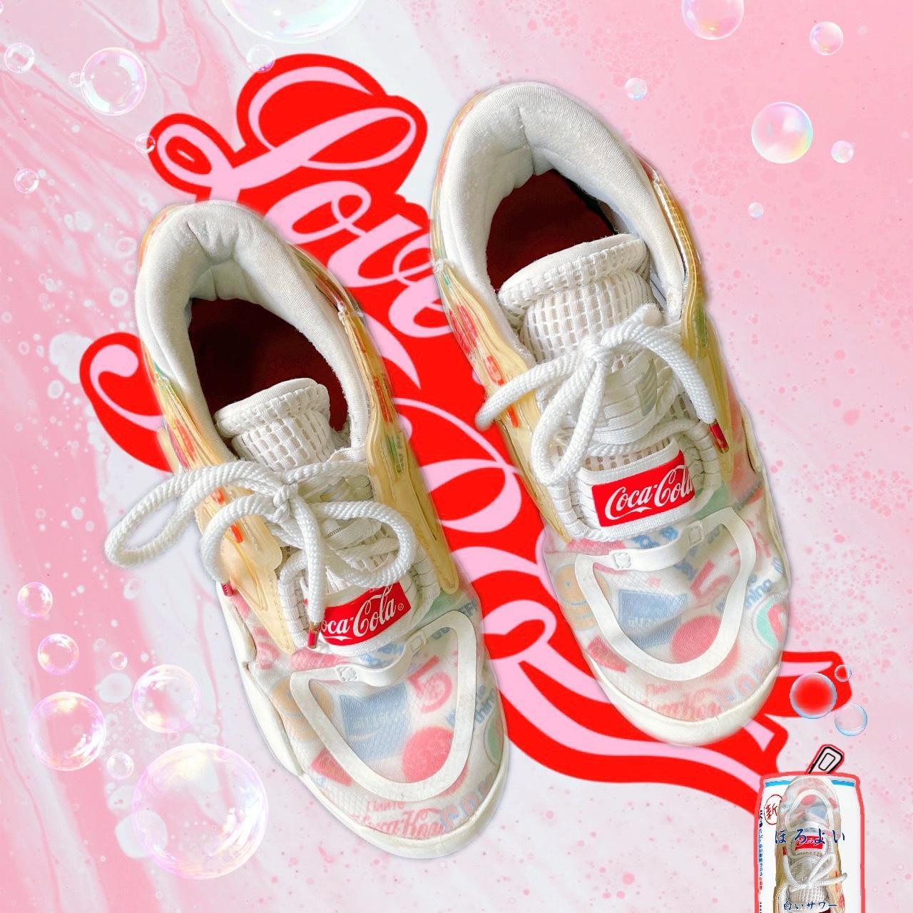 coca-cola x anta badao sneaks 25.5cm insole at about... - Depop