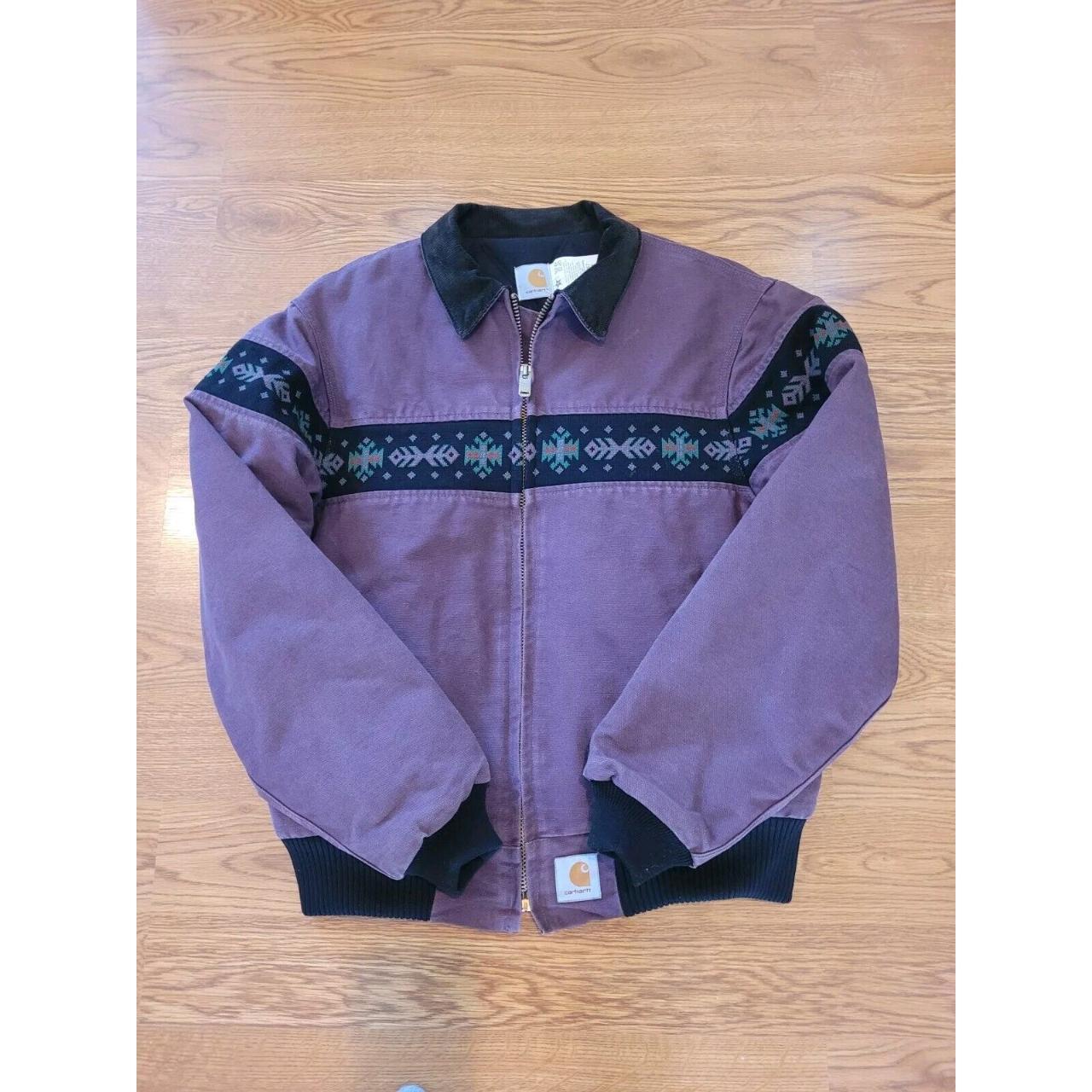 Vintage Carhartt 90s Aztec Purple Damson Southwest... - Depop