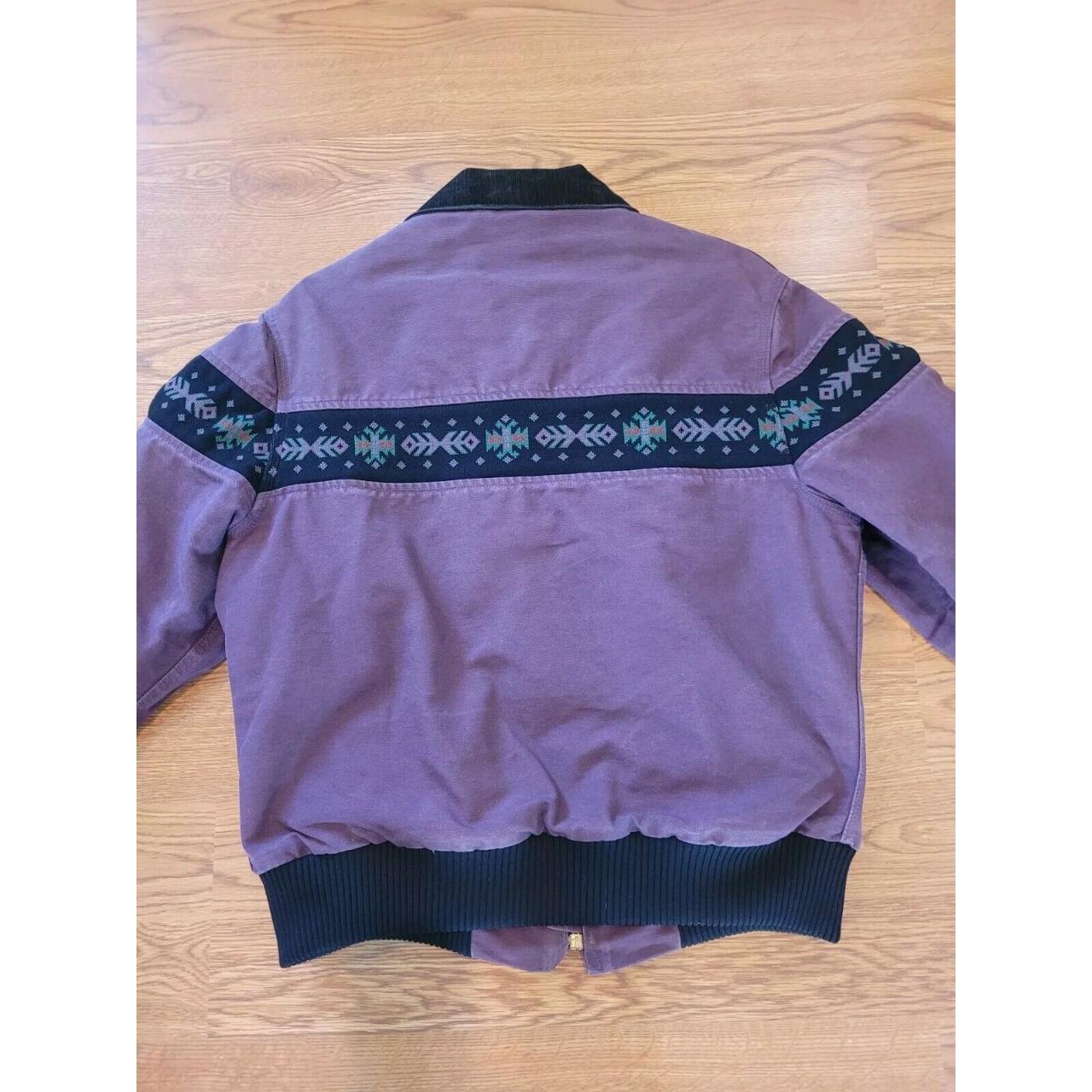 Vintage Carhartt 90s Aztec Purple Damson Southwest... - Depop