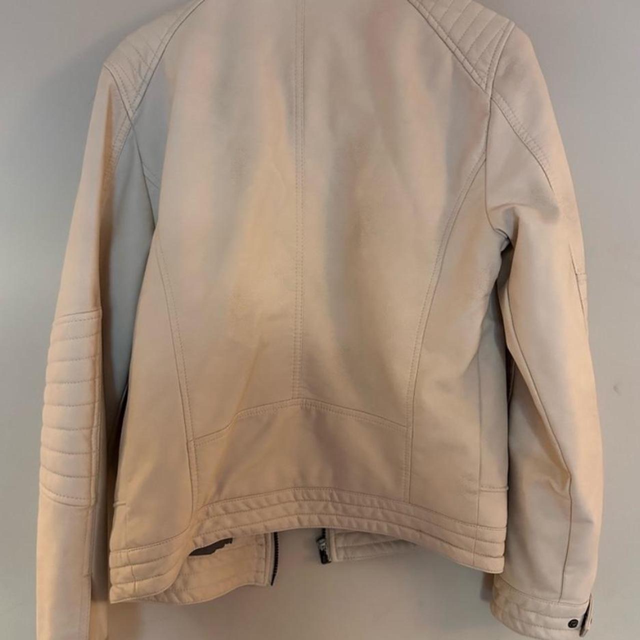Express Cream Moto Jacket -> good condition, some... - Depop