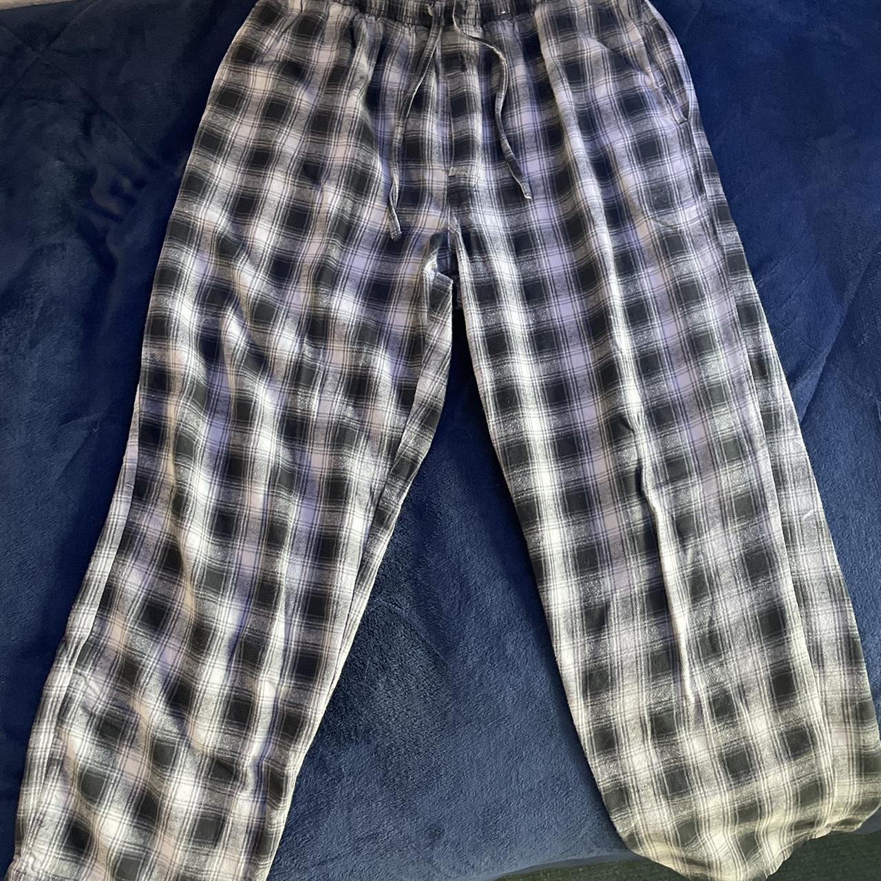 Comfy black and grey pajama pants,soft and perfect... - Depop
