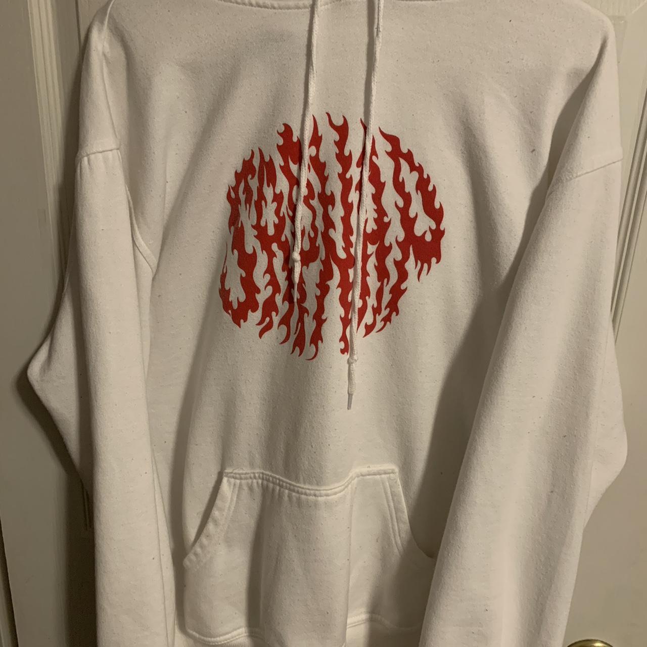 Sapnap flame logo merch hoodie. Great condition.... - Depop