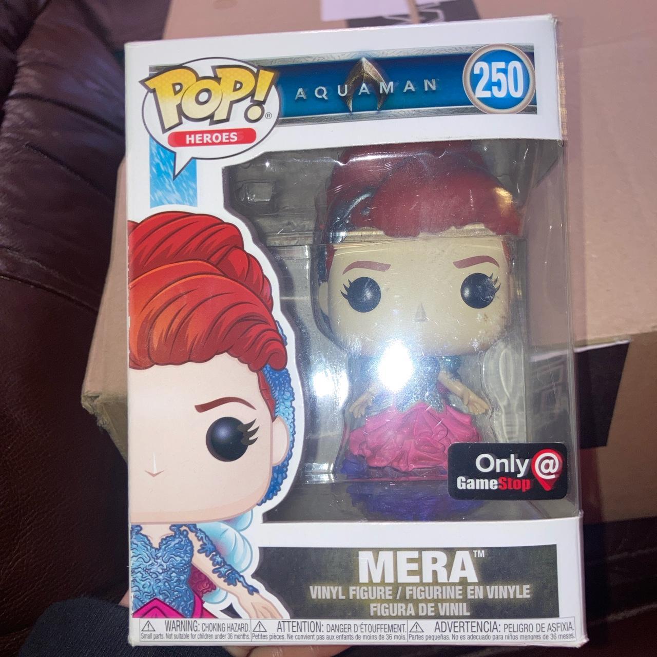 Aquaman’s- Mera pop figure Box has MINOR damage but... - Depop