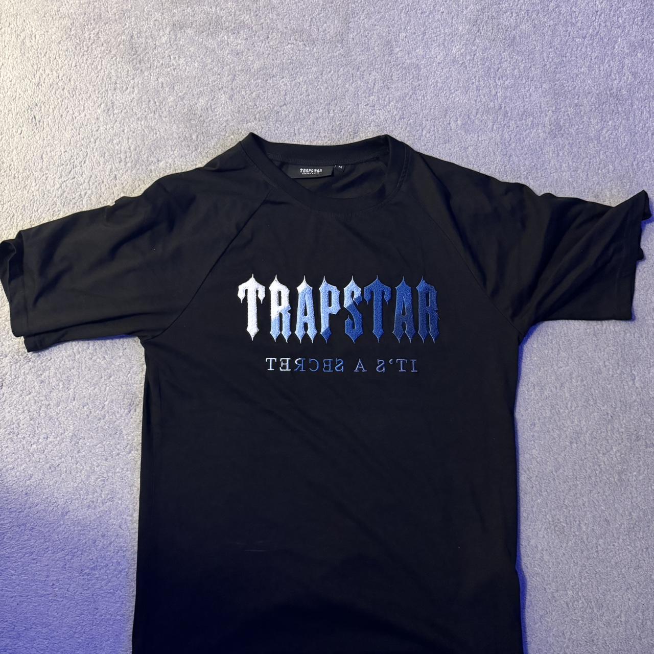 Trapstar blue logo tshirt - Size M (can fit... | Depop