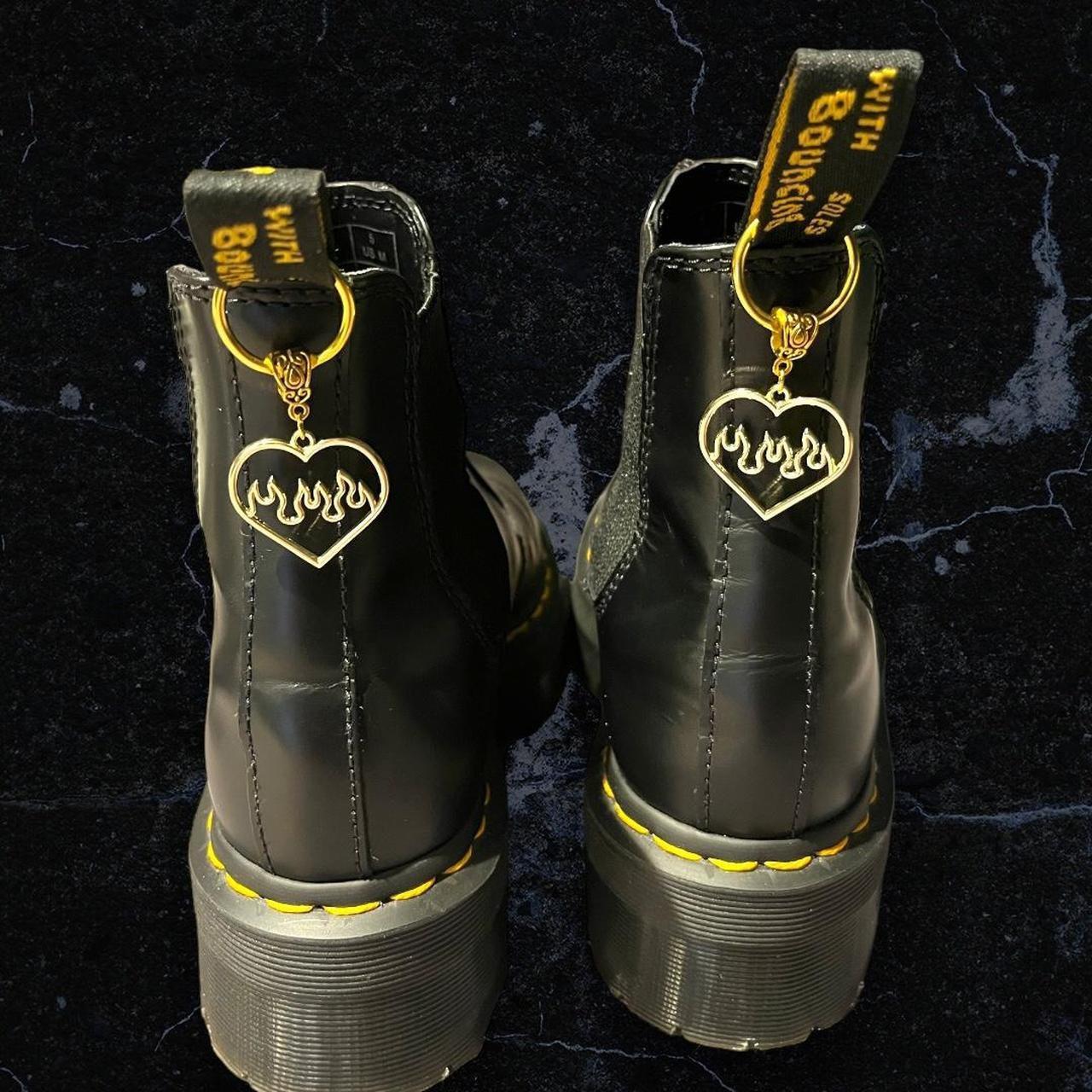 Flaming heart outline boot charms ️ All items are... - Depop