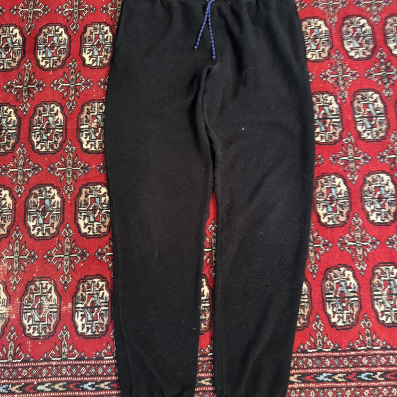 Y3k Patagonia synchilla thick fleece black baggy pants - Depop