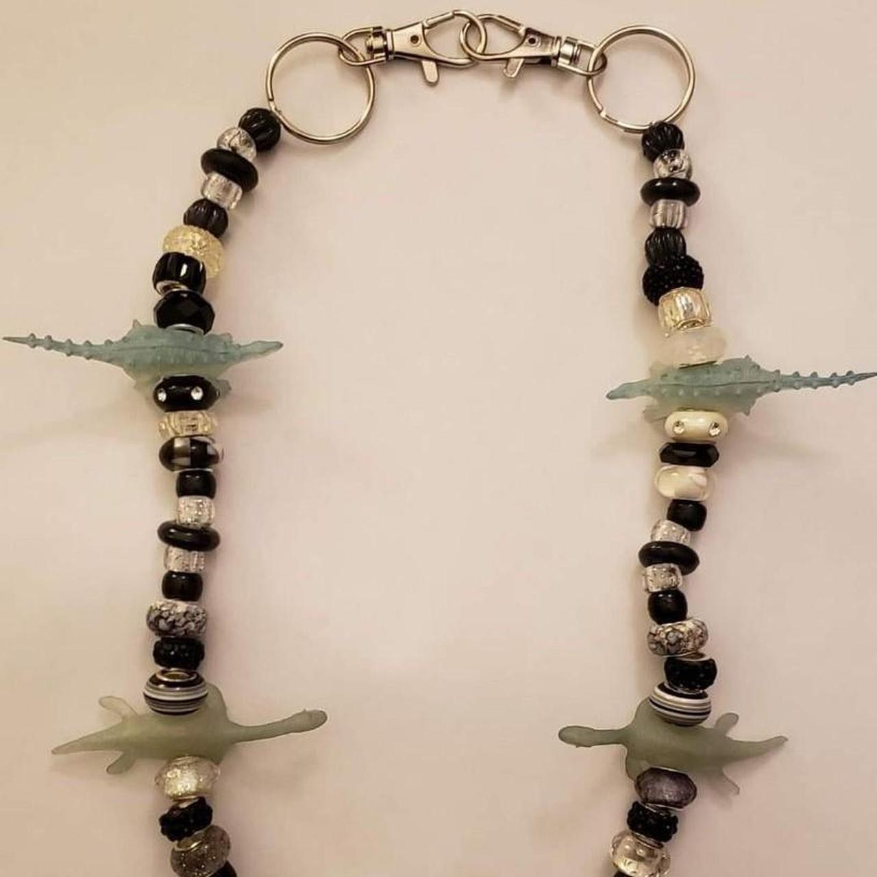 - unique black ice 23" dinosaur chain - made from... - Depop